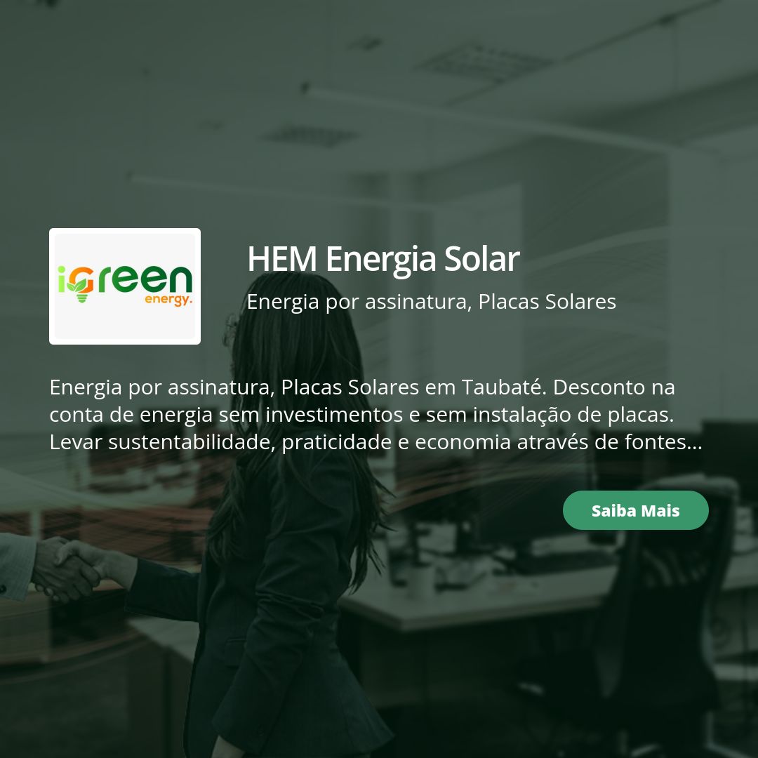Agenda de Eventos de HEM Energia Solar em Taubaté / SP